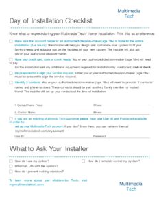 Checklist | Multimedia Tech