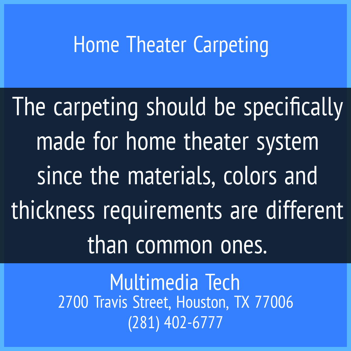 Home Theater Carpeting - Multimedia Tech